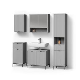 BADM&Ouml;BEL-SET ATERNO Grau 5 Teile