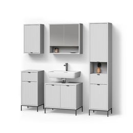 BADM&Ouml;BEL-SET ATERNO Wei&szlig; 5 Teile