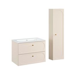 BADM&Ouml;BEL 80.2cm Sanae 2er-Set Sandbeige