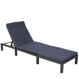 MCW POLY-RATTAN SONNENLIEGE BASIC Anthrazit, Grau