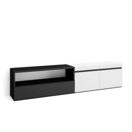LOWBOARD Wei&szlig;, Schwarz, 200/35/45cm