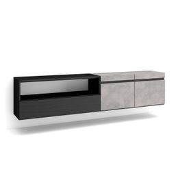 LOWBOARD H&auml;ngend, Zementgrau, 200/35/45cm