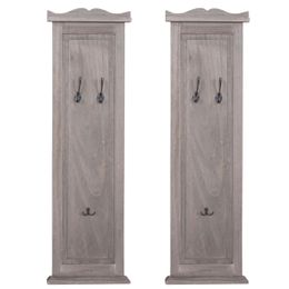 MCW WANDGARDEROBE Grau, Braun 2er-Set