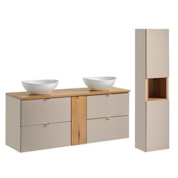 BADM&Ouml;BEL 140.4cm Manoa 2er-Set Kaschmir