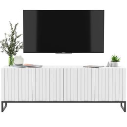 TV-SCHRANK Elpis Wei&szlig; Matt mit Metallrahmen Glamour 150 cm