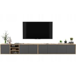 TV-LOWBOARD 2-er Set Apollo Eiche wotan Graphit Matt 150 cm
