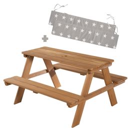 Roba KINDERSITZGARNITUR OUTDOOR + in teak mit Bankkissen