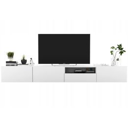 TV-LOWBOARD 2-er Set Enjoy Wei&szlig; Matt Schublade 120 cm