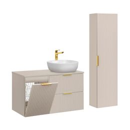 BADM&Ouml;BEL 100.8cm Adriel 2er-Set Kaschmir
