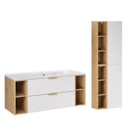 BADM&Ouml;BEL 121cm Oria 2er-Set Wei&szlig;