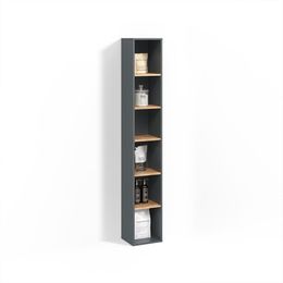 BADSCHRANK Paolina Anthrazit/Goldkraft Eiche 30 x 188.6 cm