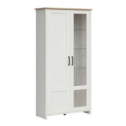 GESCHIRRSCHRANK Aksel Wei&szlig; und Holz