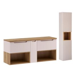 WASCHTISCHUNTERSCHRANK 140.4cm Riva 2er-Set Kaschmir
