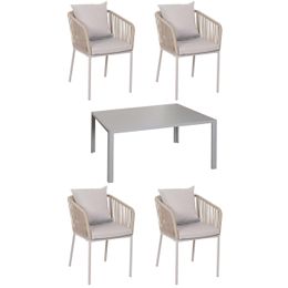 MCW GARTENGARNITUR Grau 5-teilig-Set