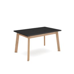 ESSTISCH f&uuml;r 6 G&auml;ste, eiche, schwarz, 140/90/75cm