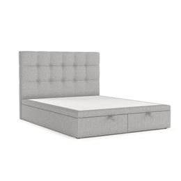 POLSTERBETT Guam mit Stauraum 140/200 cm Grau im Megan Stoff