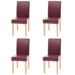 MCW ESSZIMMERSTUHL Rot, Braun 4er-Set