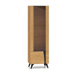 VITRINE Soah Holz und Schwarz