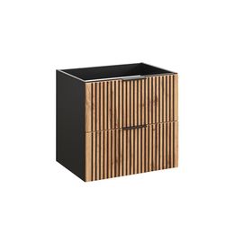 WASCHTISCHUNTERSCHRANK 60.2cm Gaia Holz in Eichenoptik und Schwarz