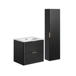 BADM&Ouml;BEL 60.2cm Adriel 2er-Set Mattschwarz