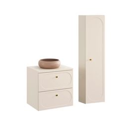 BADM&Ouml;BEL 60.6cm Sanae 2er-Set Sandbeige
