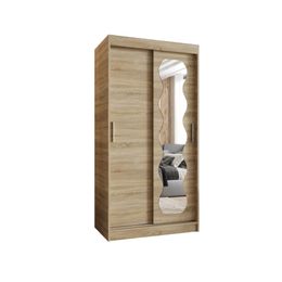 SCHIEBET&Uuml;RENSCHRANK mit Spiegel SPOTI 200/100/62 2-t&uuml;rig