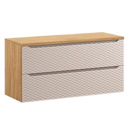 WASCHTISCHUNTERSCHRANK 120cm Elora Beige und Holz