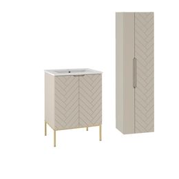 BADM&Ouml;BEL 60cm Daria 2er-Set Kaschmir