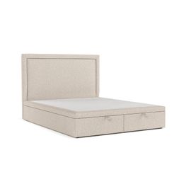 POLSTERBETT Salma mit Stauraum 120/200 cm Hellbeige im Megan Stoff