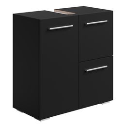 Badplaats WASCHBECKENUNTERSCHRANK Mars Schwarz - 60 x 30 x 60 cm