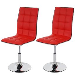 MCW ESSZIMMERSTUHL Rot 2er-Set