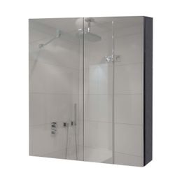 MCW SPIEGELSCHRANK B19B Hochglanz Schwarz