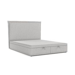 POLSTERBETT Eliot mit Stauraum 200/200 cm Grau im Megan Stoff
