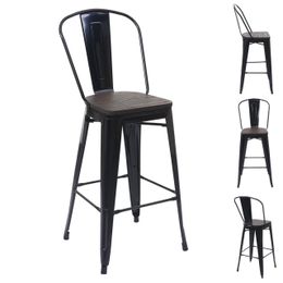 MCW BARHOCKER METALL Schwarz 4er-Set