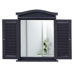 MCW WANDSPIEGEL MIT FENSTERL&Auml;DEN Grau