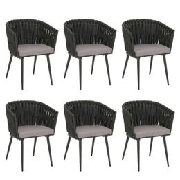 MCW ESSZIMMERSTUHL Dunkelgrau, Hellgrau 6er-Set