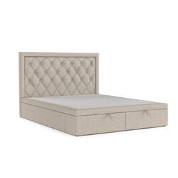 POLSTERBETT Nicobar mit Stauraum 180/200 cm Hellbeige im Megan Stoff