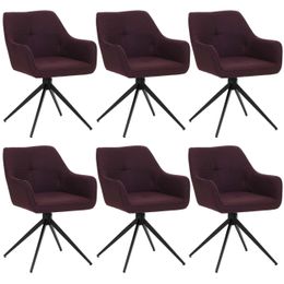 MCW ESSZIMMERSTUHL Schwarz, Bordeaux 6er-Set