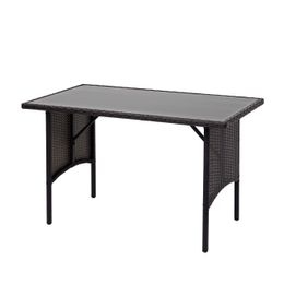 MCW POLY-RATTAN ESSTISCH rechteck Schwarz