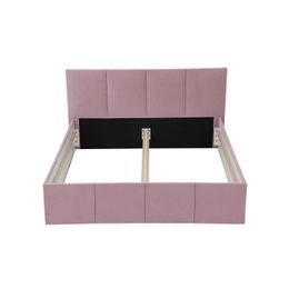 Halmon Schlafkomfort Betten POLSTERBETT Dalas Rose 180 x 200 x 40 cm Stauraum Ohne Matratze und Lattenrost