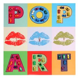 MCW LEINWANDBILD POP ART + AUTOS Mehrfarbig