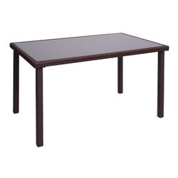 MCW POLY-RATTAN TISCH rechteck Braun