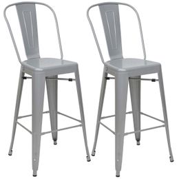 MCW BARHOCKER METALL Grau 2er-Set