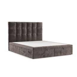 POLSTERBETT Guam mit Stauraum 120/200 cm Braun im Lotta Stoff