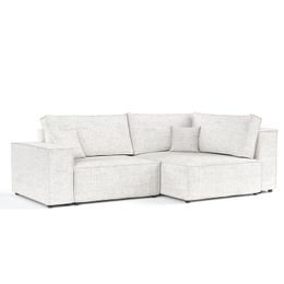 ECKSOFA AVION mit Schlaffunktion Creme im Neve Stoff