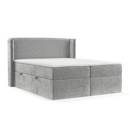 BOXBETT Viva 160/200 cm Hellgrau im Lotta Stoff