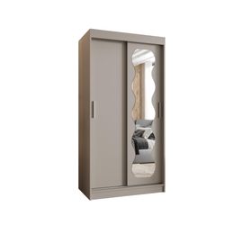 SCHIEBET&Uuml;RENSCHRANK mit Spiegel SPOTI 200/100/62 2-t&uuml;rig