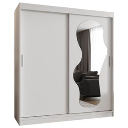 SCHIEBET&Uuml;RENSCHRANK mit Spiegel ULTRA 200/180/62 2-t&uuml;rig