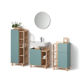BADM&Ouml;BEL-SET Marano Blau-Grau 4 Teile