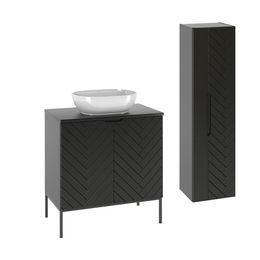 BADM&Ouml;BEL 80.6cm Daria 2er-Set Schwarz